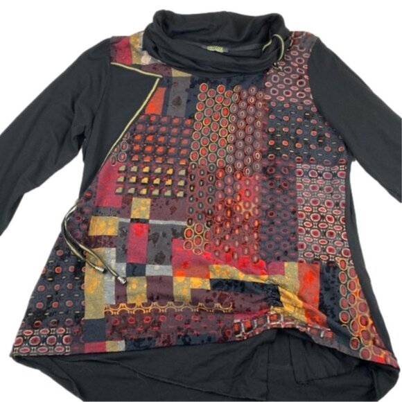 Dolcezza | Tops | Dolcezza I Long Sleeve I Cowl Neck I Printed Tunic ...